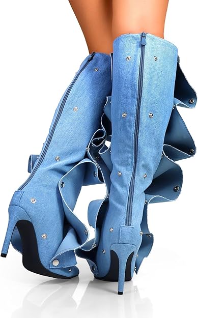 Snap on knee high boots Mage-01 By Liliana